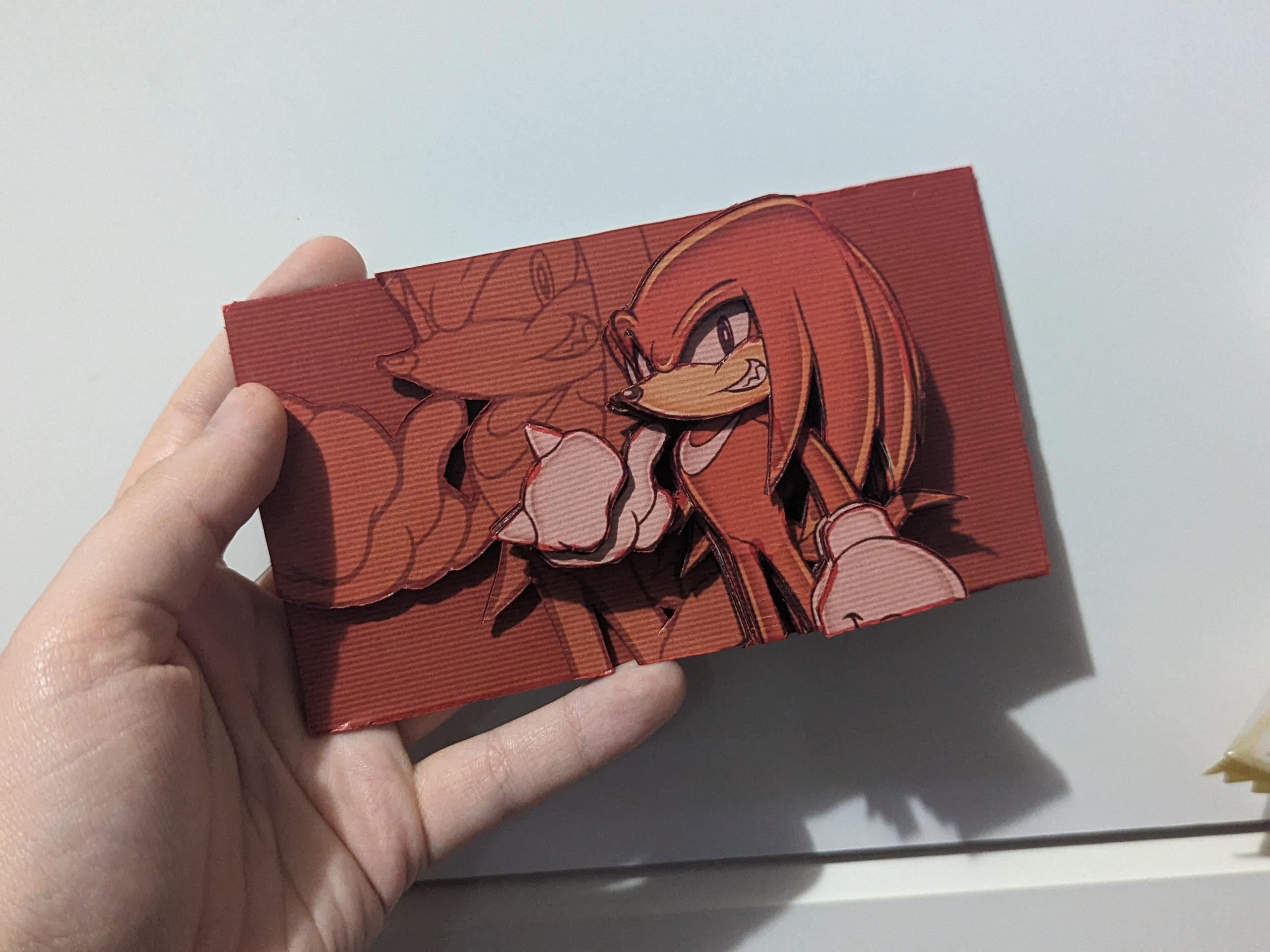 Sonic Adventure 2 Shadowbox / 3D Art Shadow, Rouge, Amy, Tails, Knuckles, Eggman - Etsy