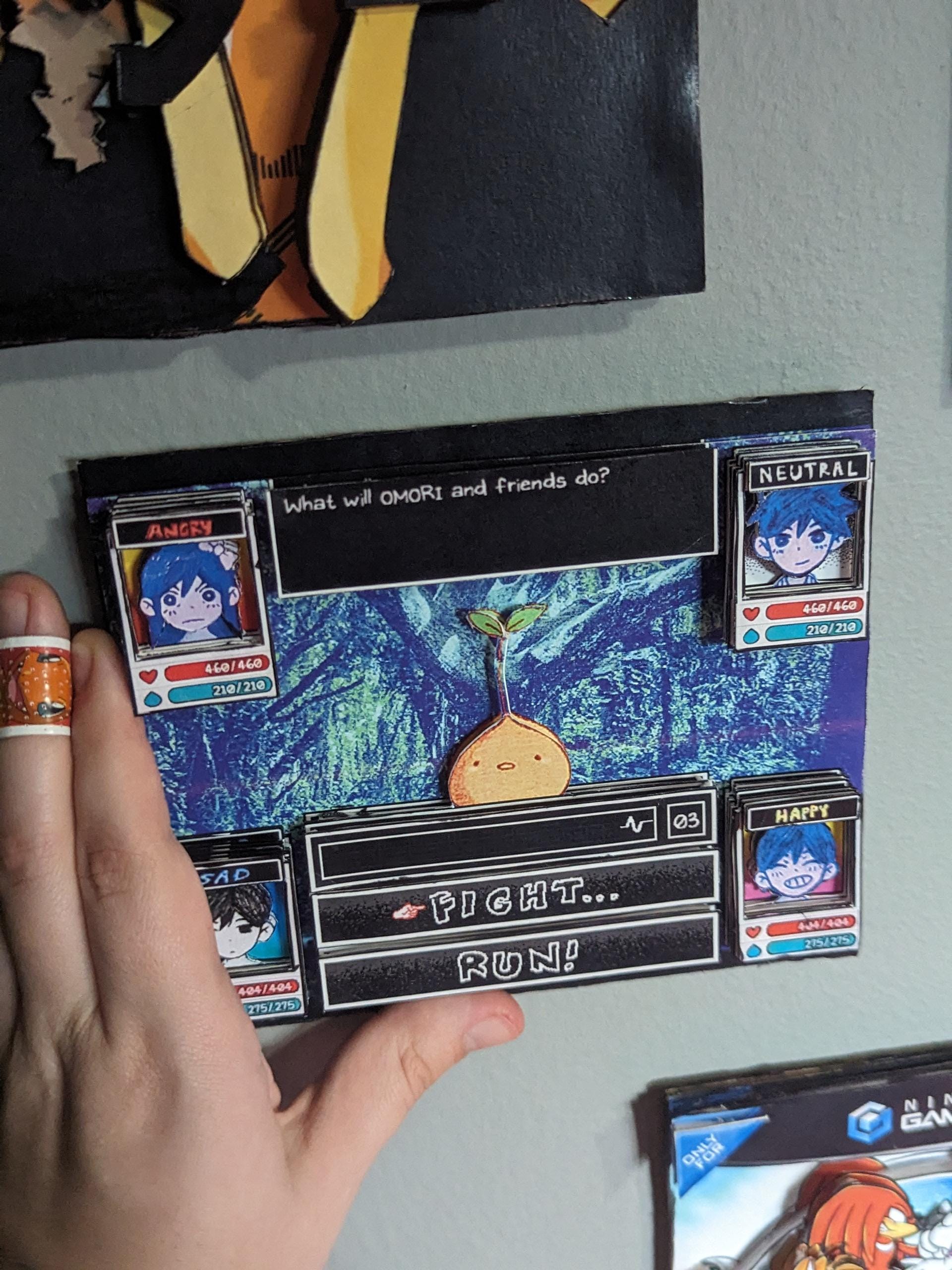 Omori Battle Aubrey Kel Hero Mole Sprout Shadow Box / 3D Art - Etsy