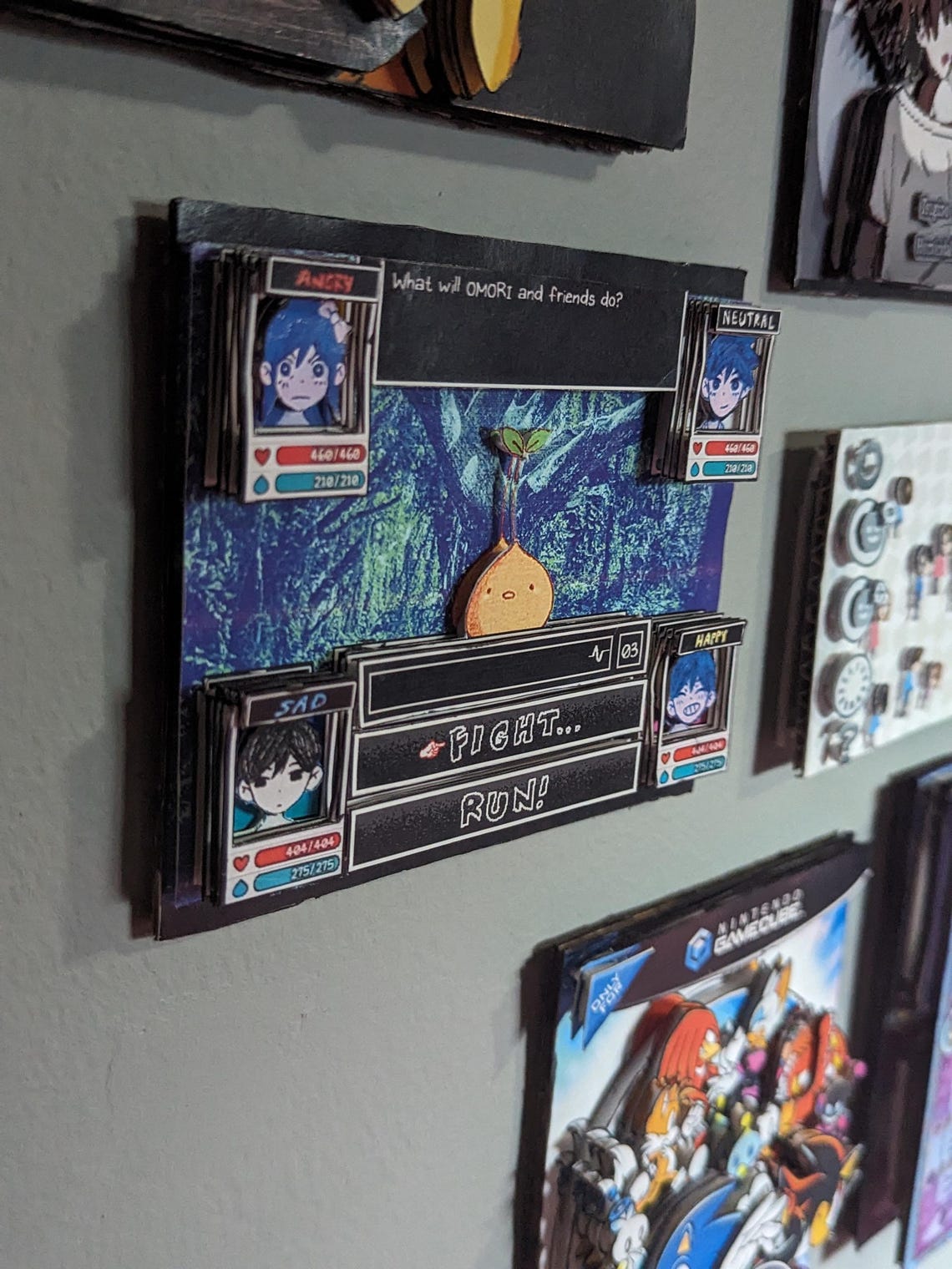 Omori Battle Aubrey Kel Hero Mole Sprout Shadow Box / 3D Art - Etsy