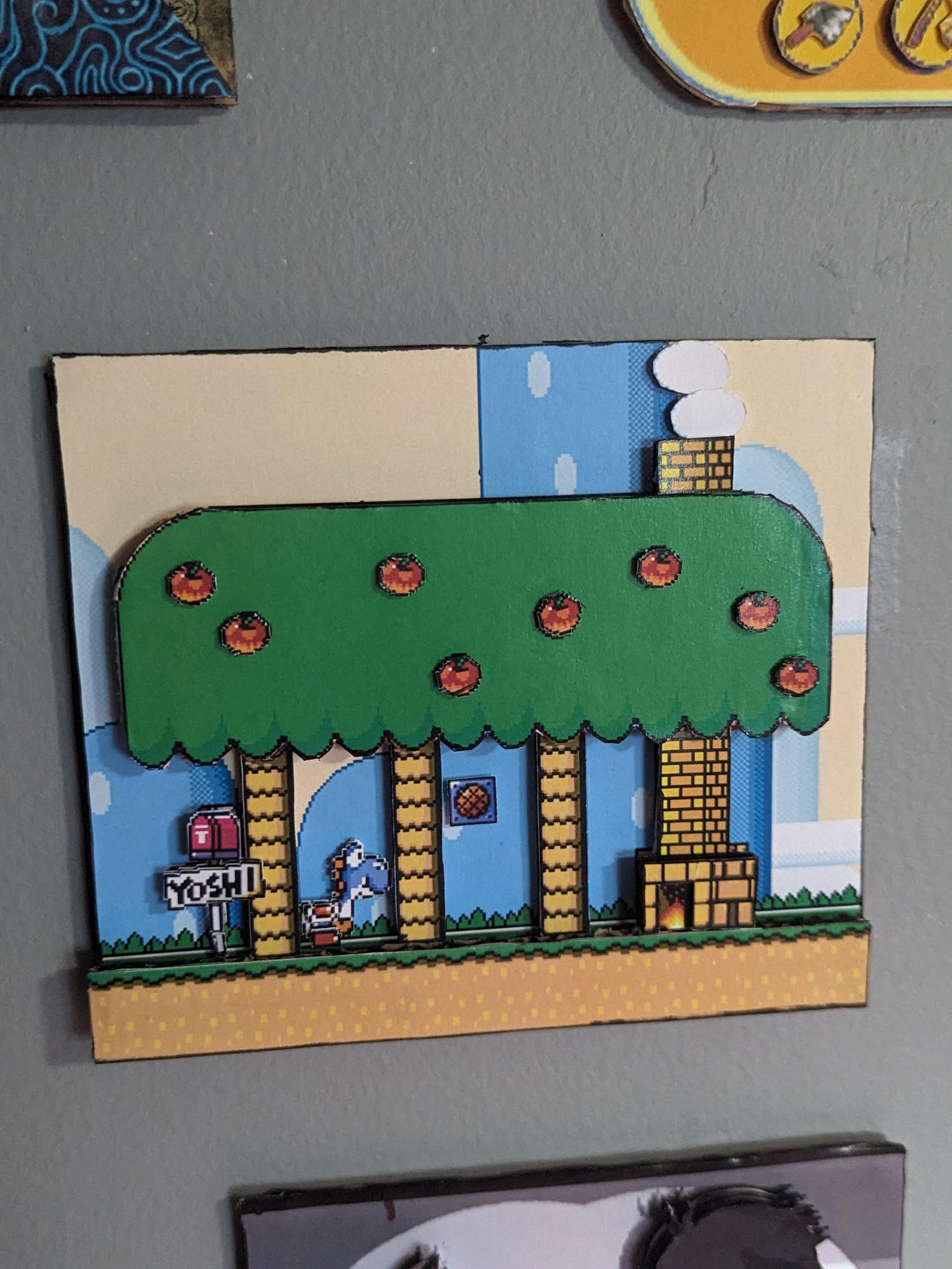 Super Mario World Yoshi House Shadowbox / 3D Art - Etsy