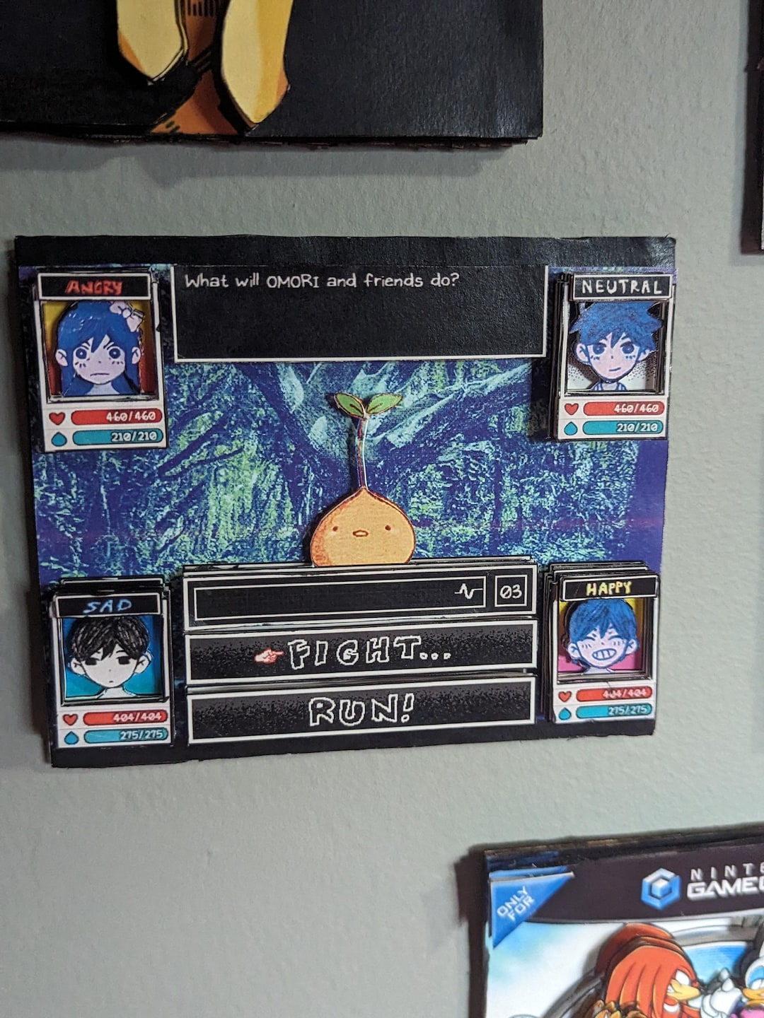 Omori Battle Aubrey Kel Hero Mole Sprout Shadow Box / 3D Art - Etsy