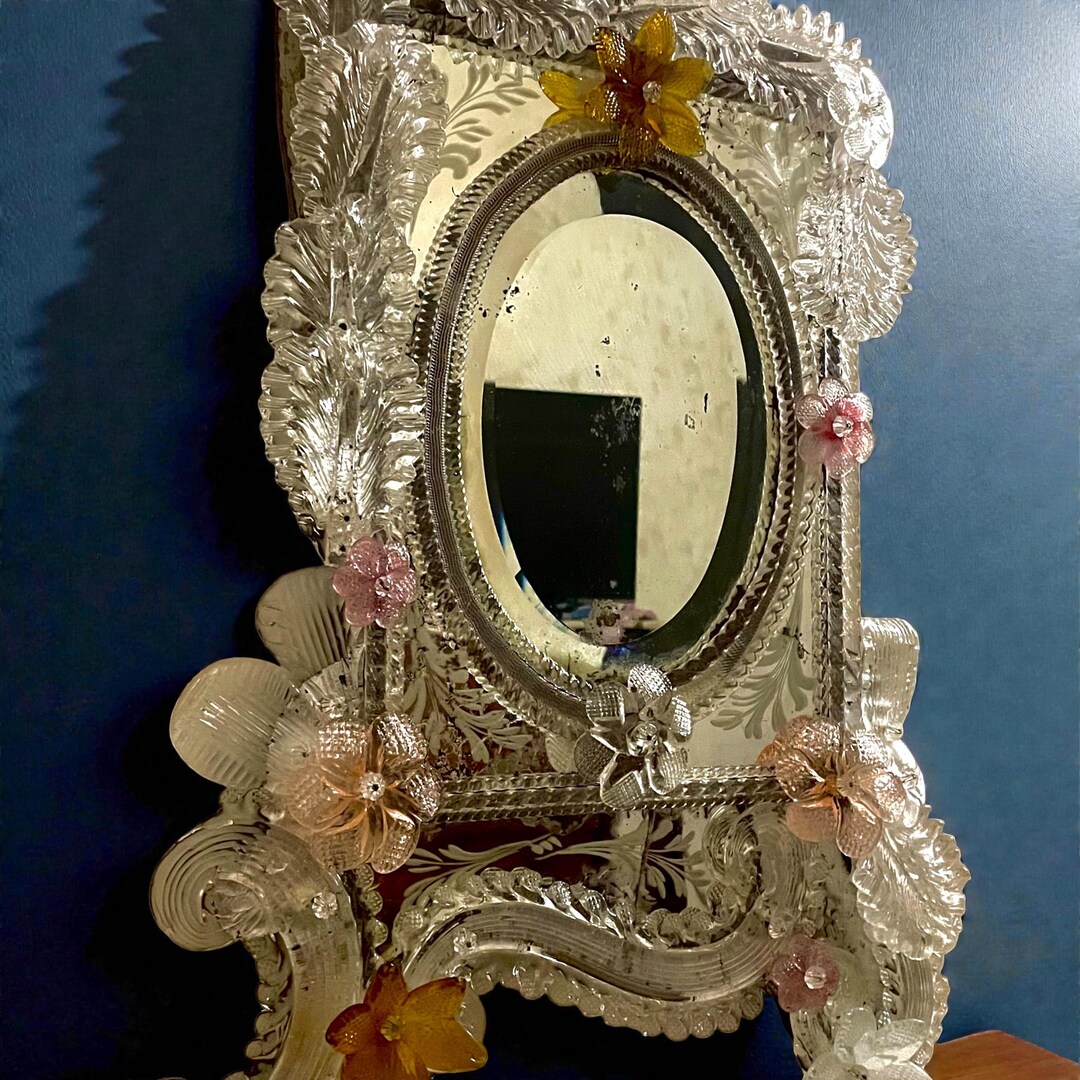 Antique 14th Century Venetian Mirror in Murano Glass - Etsy