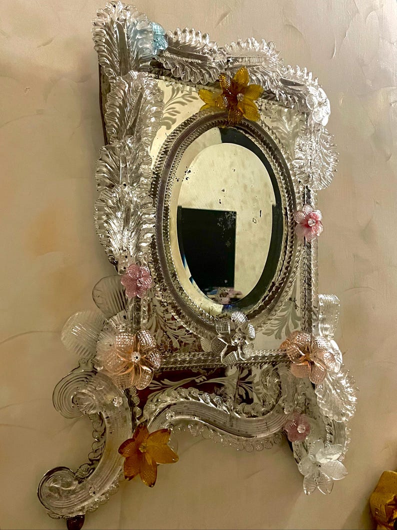 Antique 14th Century Venetian Mirror in Murano Glass - Etsy