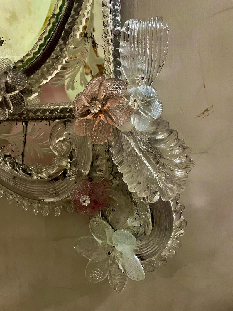 Antique 14th Century Venetian Mirror in Murano Glass - Etsy