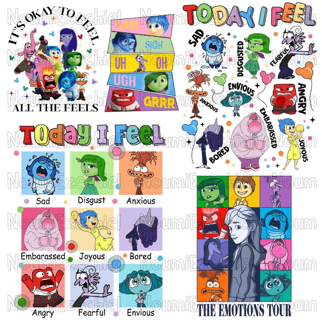 Inside Out PNG Bundle, Inside Out Today I Feel Png, Inside Out Emotions ...