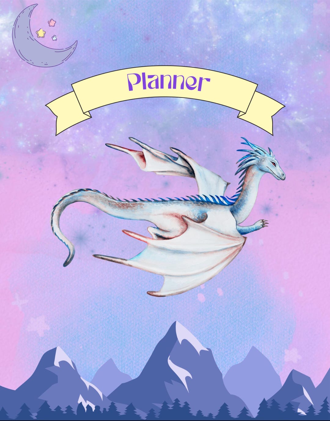 Cute Dragon Simple Planner, Mood and Goals Tracker, and to Do List - Etsy