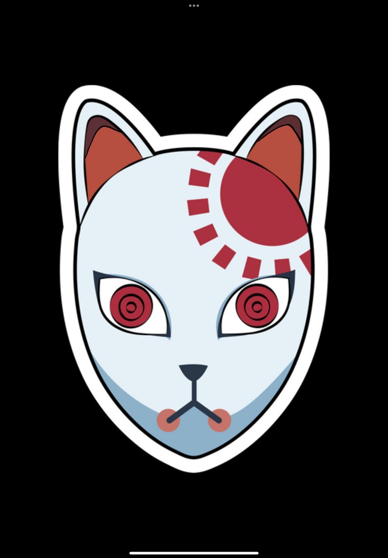 Demon Slayer Mask Sticker waterproof - Etsy