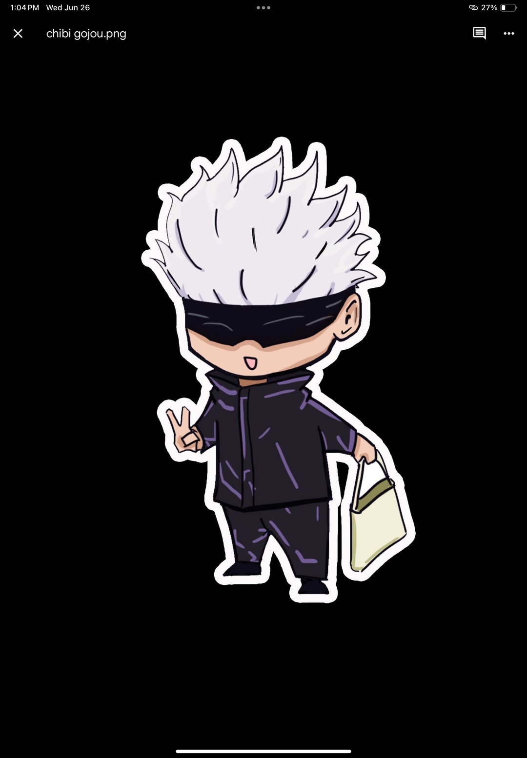 Chibi Gojo Sticker waterproof Chibi Gojo Chibi Cute Cute Gojo Kawaii ...