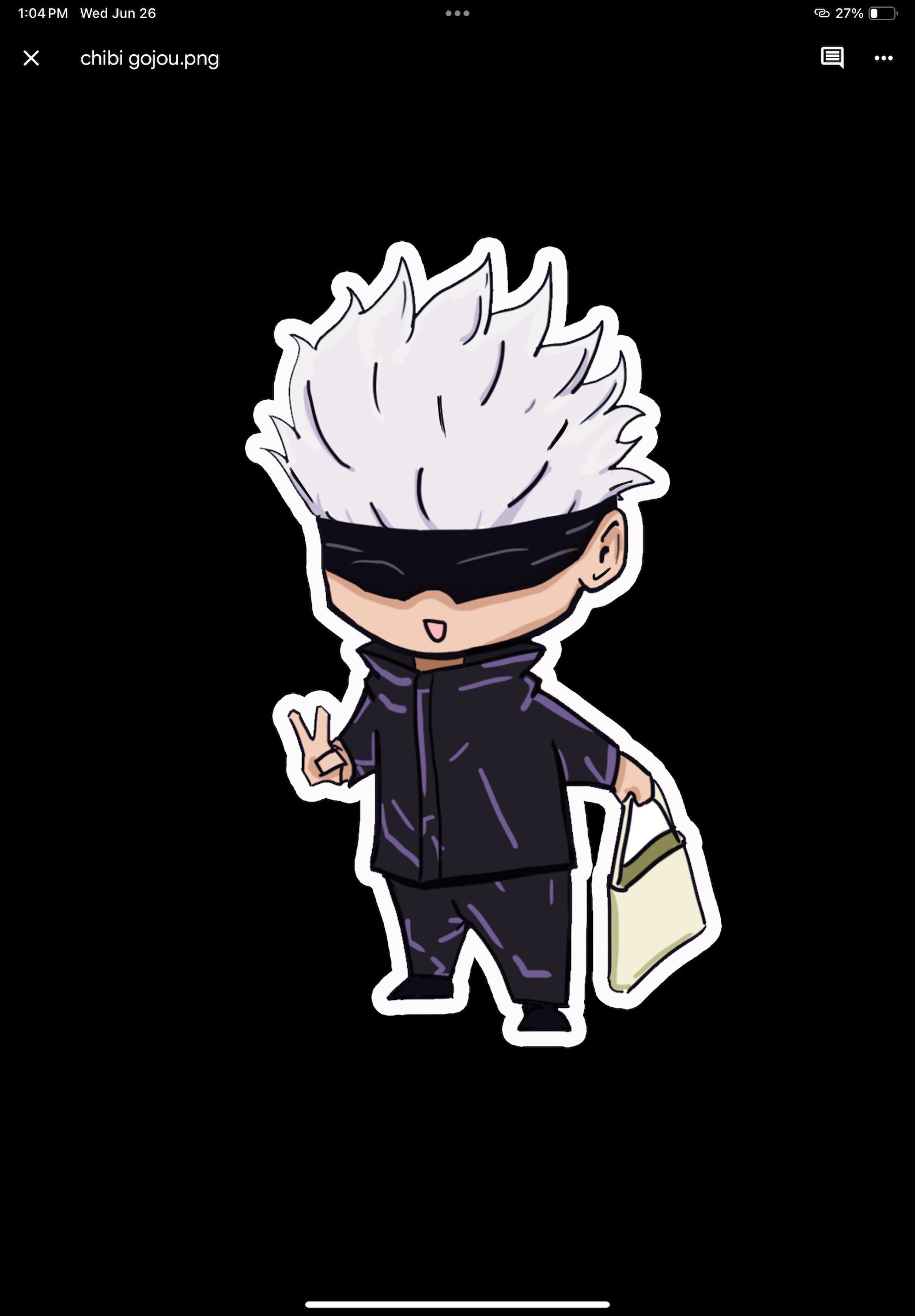 Chibi Gojo Sticker waterproof Chibi Gojo Chibi Cute Cute Gojo Kawaii ...