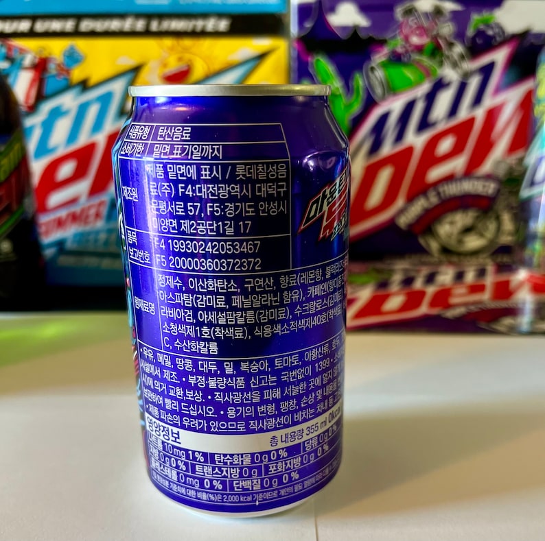 Mountain Dew Zero Sugar Blue 355ml 12oz Can Korean Exclusive Flavor - Etsy