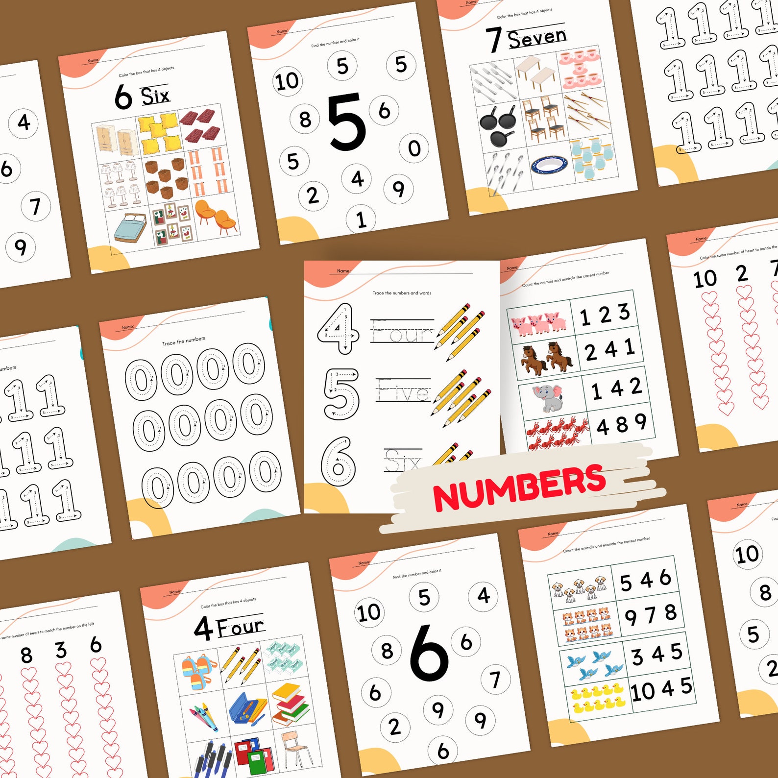 Toddler Pre K Kindergarten Activity Bundle: Numbers Alphabet Shapes ...
