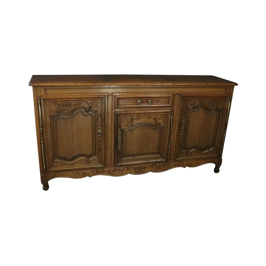 Antique French Sideboard Carved Walnut Wood Normandy Style - Etsy