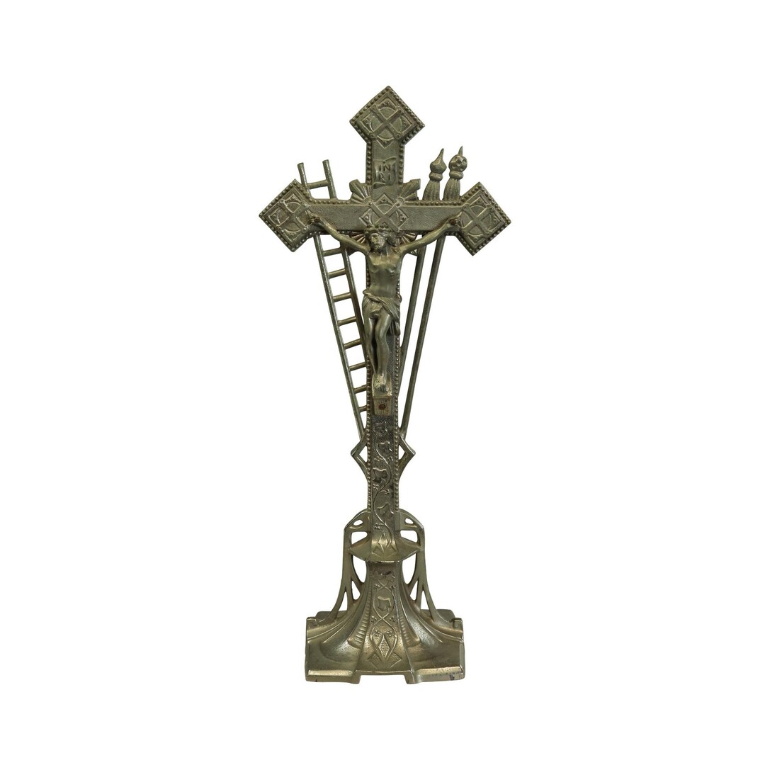 Antique Crucifix Cross Religious Spear and Ladder Metal - Etsy