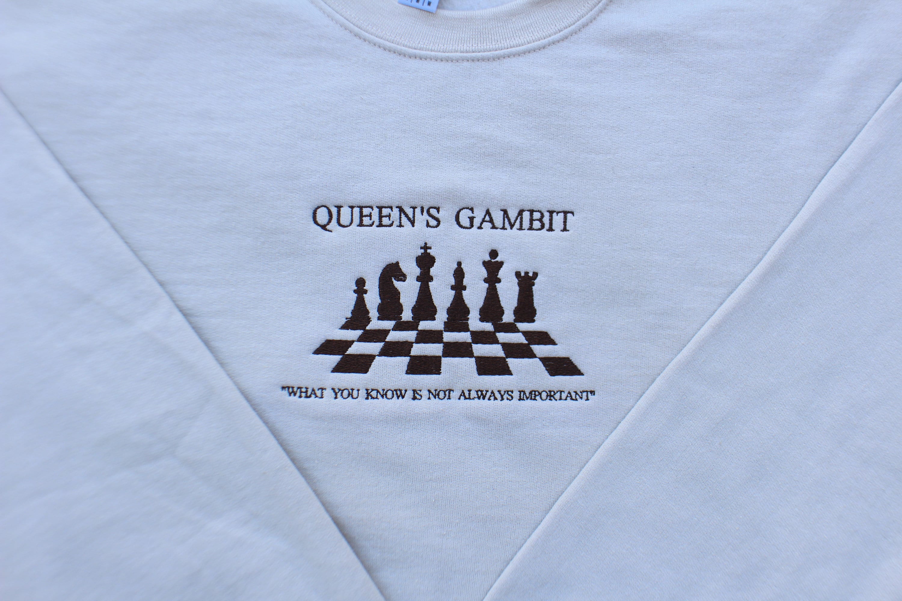 Queen's Gambit Embroidered Sweatshirt, Alma Wheatley Quote, Chess Gift ...