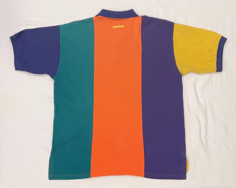Vintage Tricolor Polo Shirt - Etsy