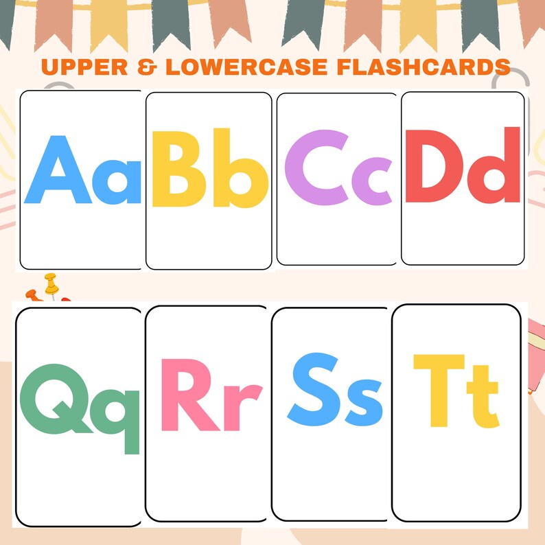 Alphabet Flashcards Printable I ABC Flashcards Digital Download I ...