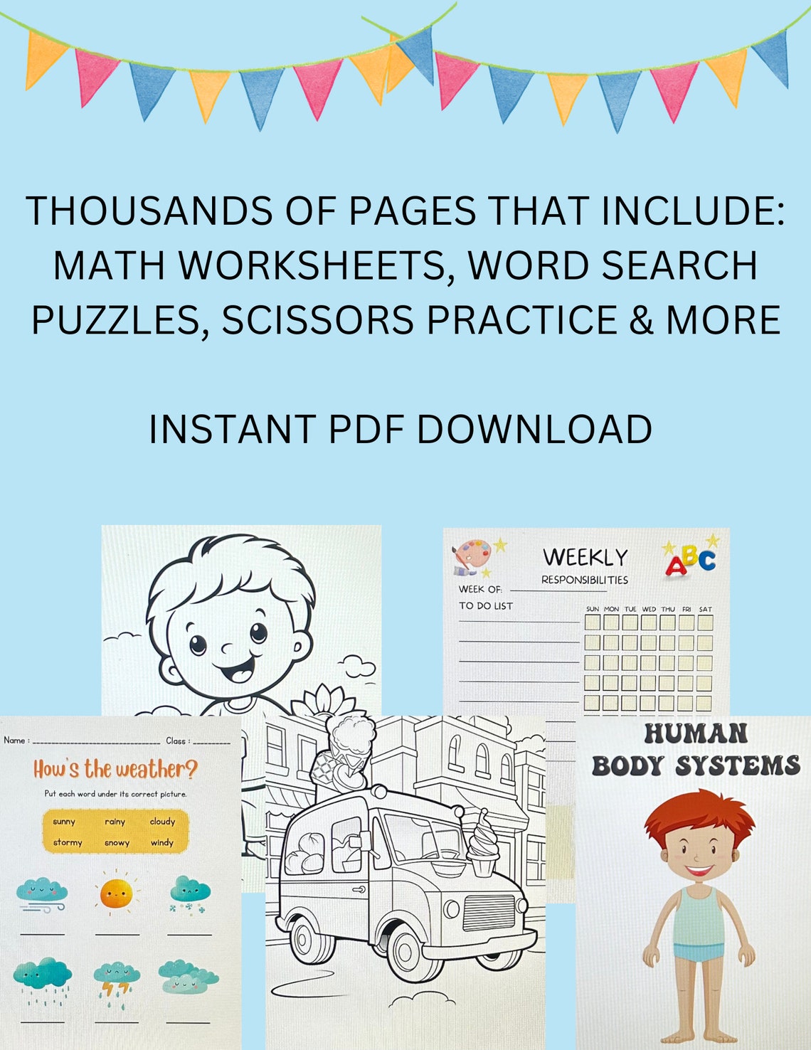 PLR MRR Educational Bundle I Preschool Kindergarten Activity Pages I ...