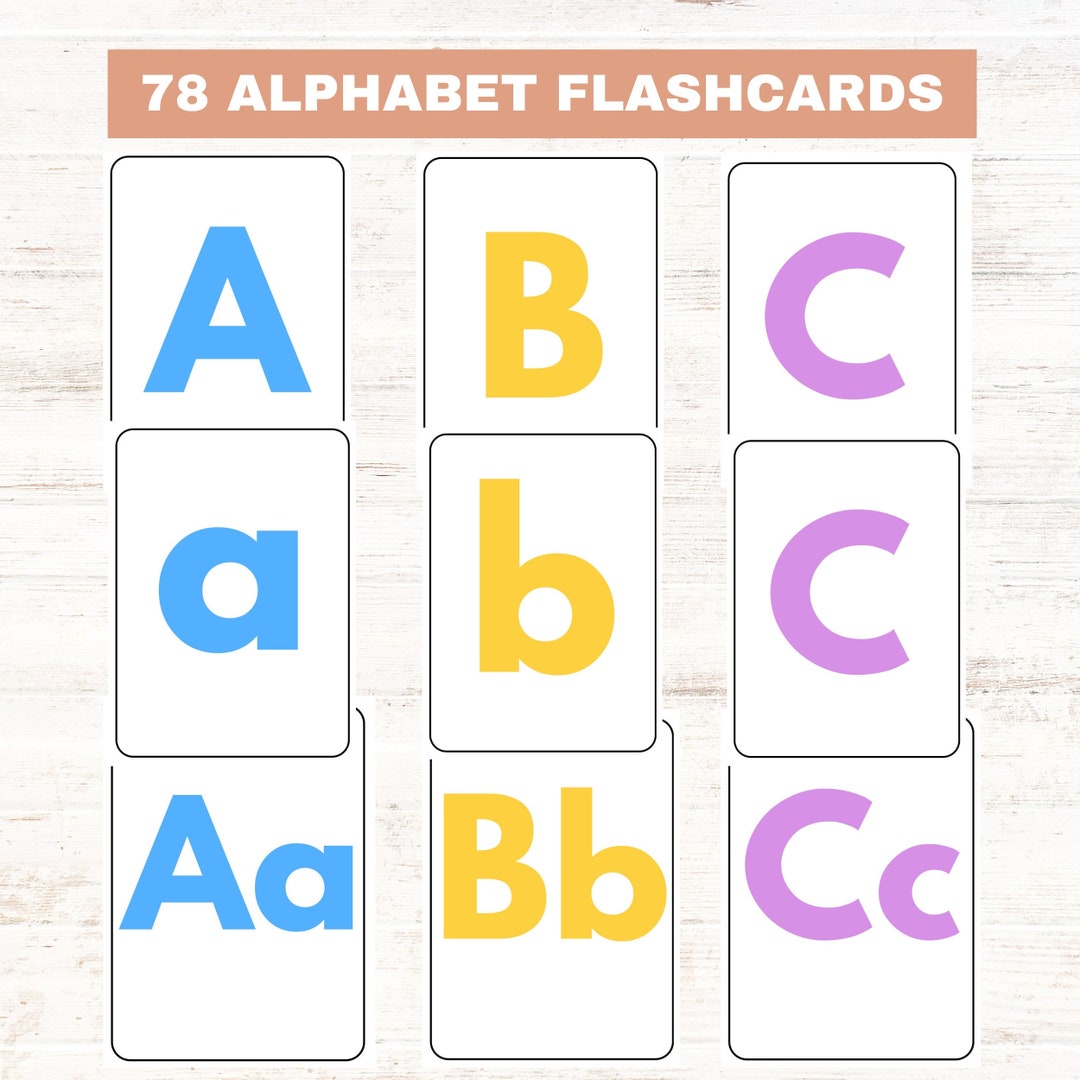 Alphabet Flashcards Printable I ABC Flashcards Digital Download I ...