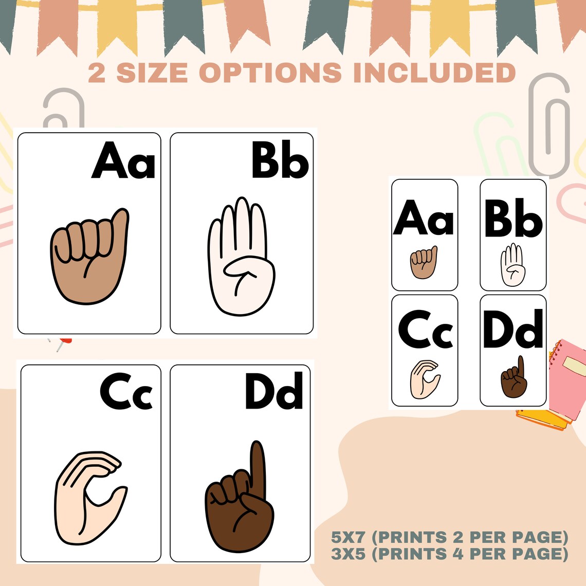 ASL Alphabet Flashcards I American Sign Language I Digital Download I ...