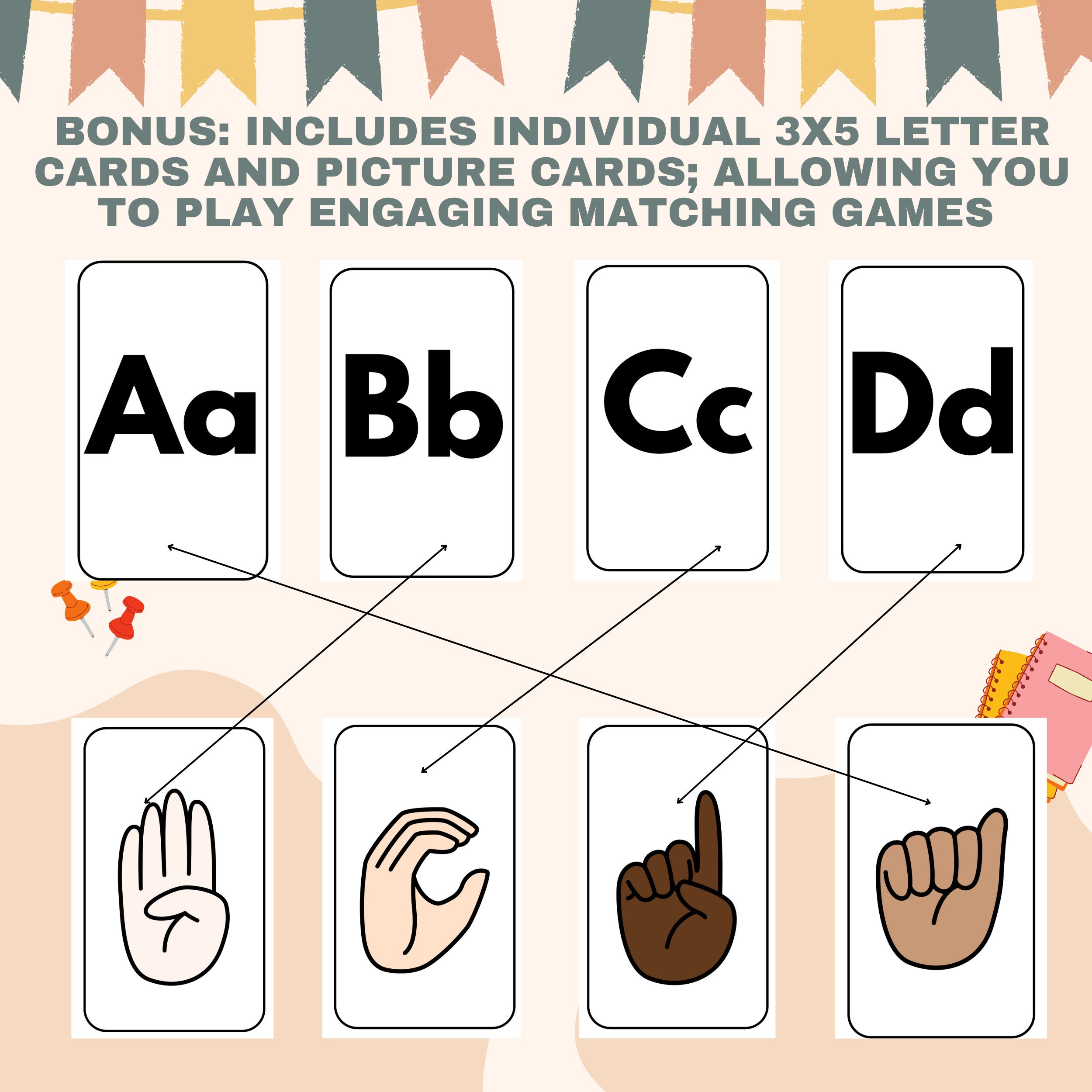 ASL Alphabet Flashcards I American Sign Language I Digital Download I ...