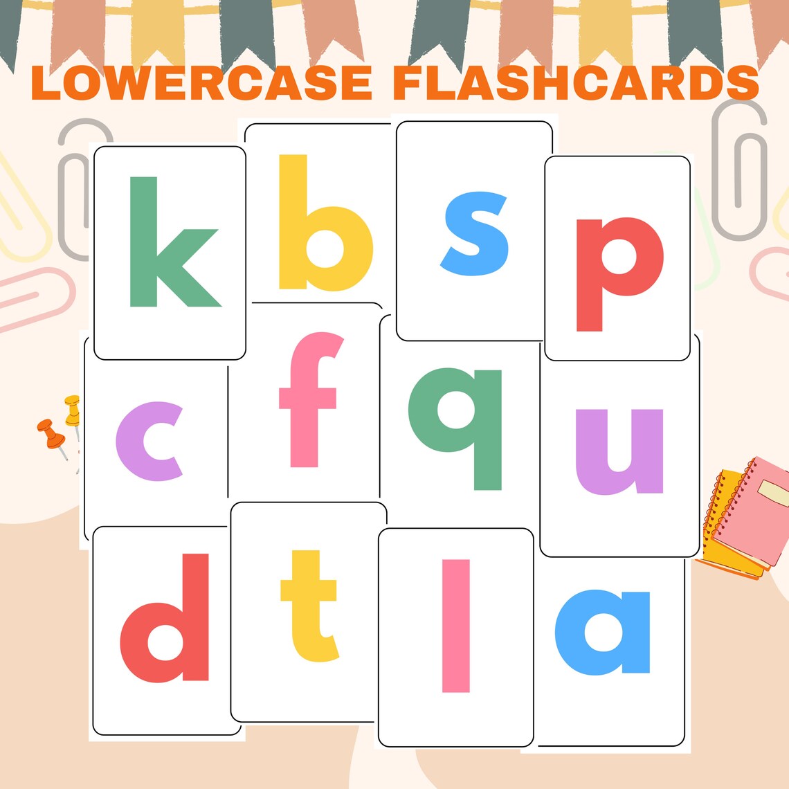 Alphabet Flashcards Printable I ABC Flashcards Digital Download I ...