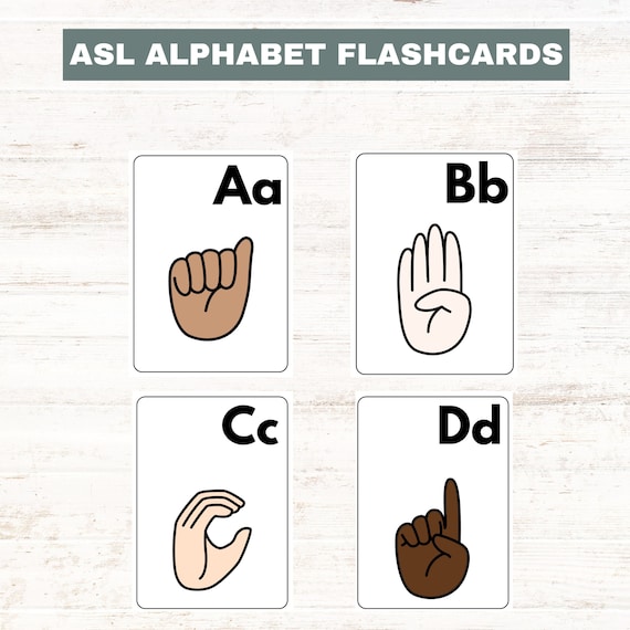 Asl Alphabet Flashcards ASL Superstar Worksheets