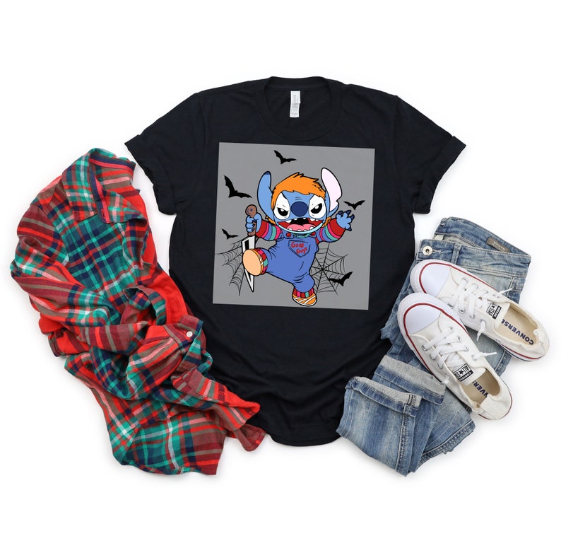 Stitch Halloween Dtf, Stitch Dtf, Stitch and Friend, Stitch Chucky DTF ...