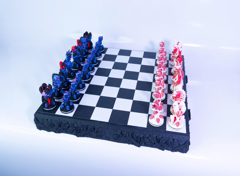 Eco-friendly Demon Chess Set – Handcrafted PLA Masterpiece - Etsy