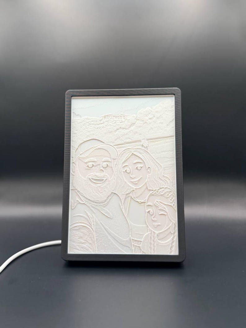 Custom 3D Printed Photo Light Frame (LED, USB Powered) - Etsy