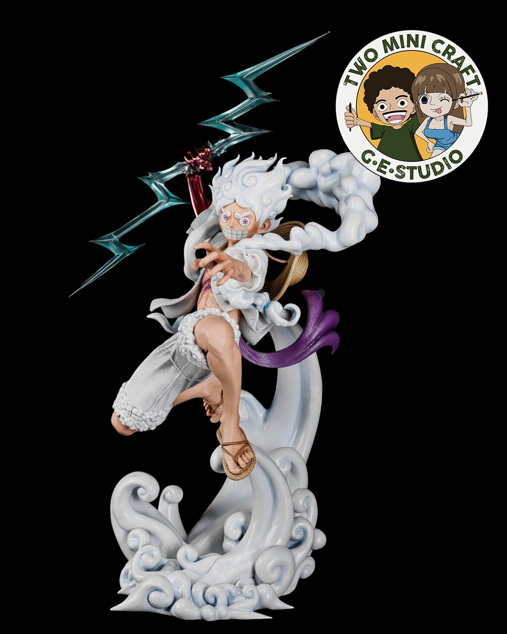 Luffy Gear 5 / One Piece / Fan Art / Model Figure / Fully Colored or ...