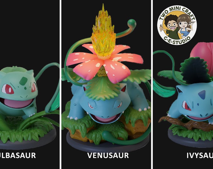 Bulbasaur Ivysaur Venusaur Pokémon / Fan Art / Model Figure / Fully ...