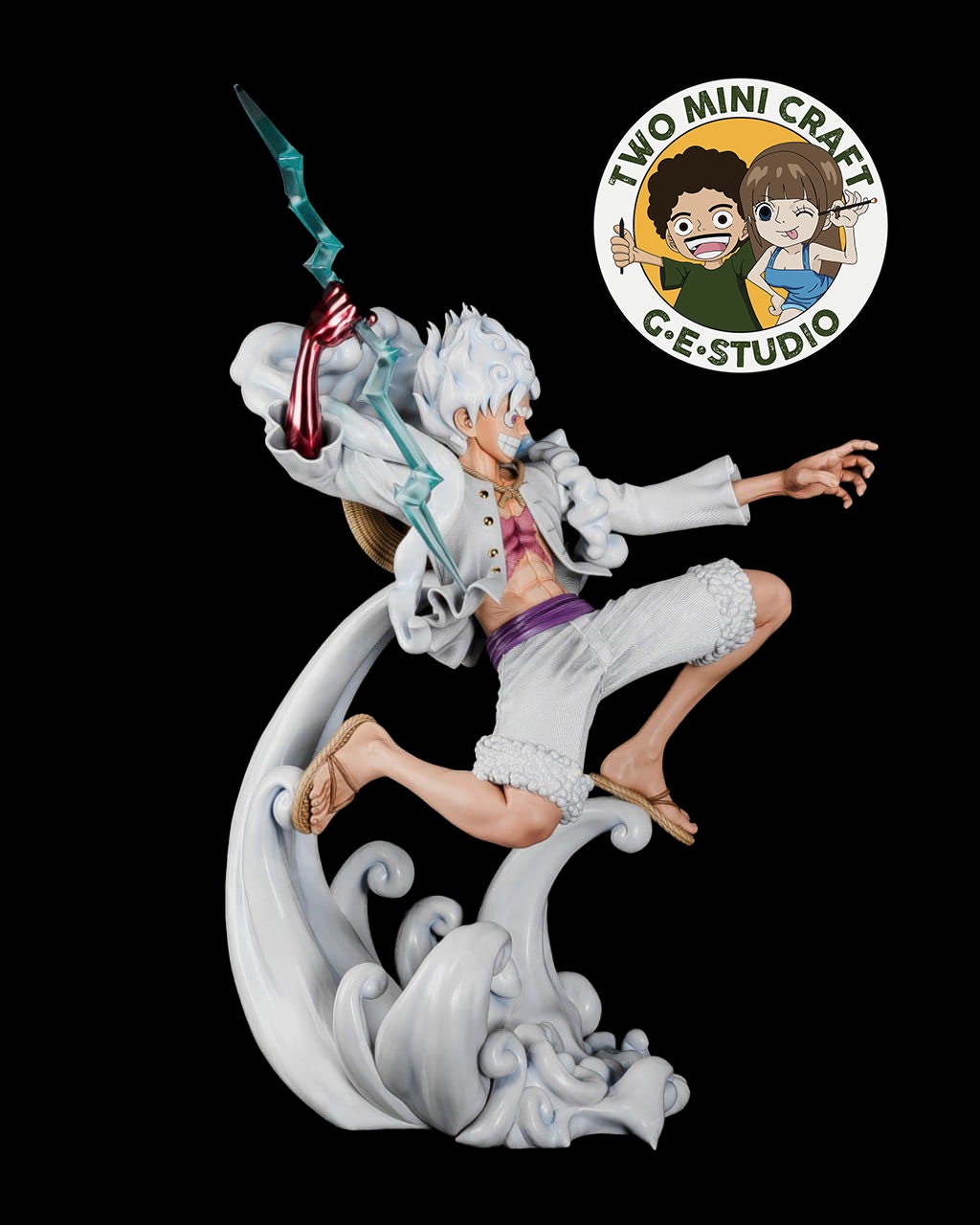 Luffy Gear 5 / One Piece / Fan Art / Model Figure / Fully Colored or ...