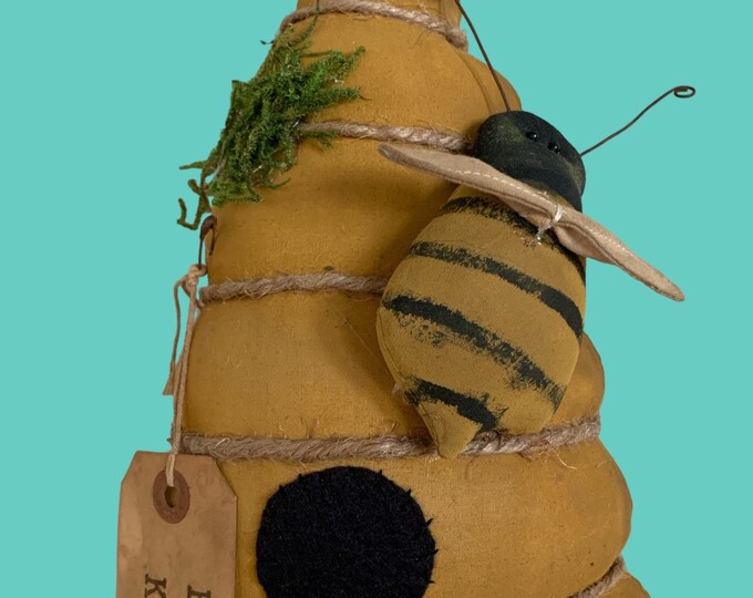Primitive Hanging Bee Hive and Bee - Etsy