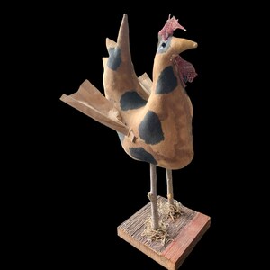 New Handmade Primitive Farmhouse Style Chickens - Set of 2 - Barn Yard ...