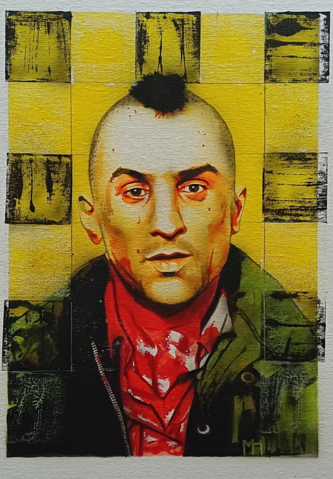 Original Travis Bickle in Taxi Driver Art Hand-painted Acrylic on Gesoo ...