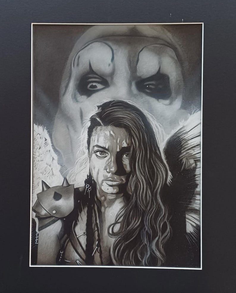 Art the Clown & Sienna Shaw Original Art - Terrifier 3 Black and White ...