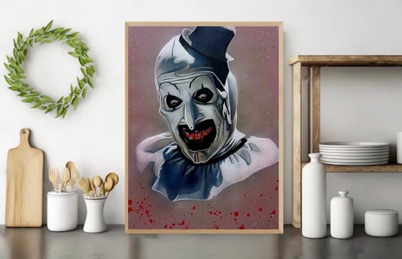 Art the Clown Print From Terrifier – Horror Movie Wall Art, Creepy ...