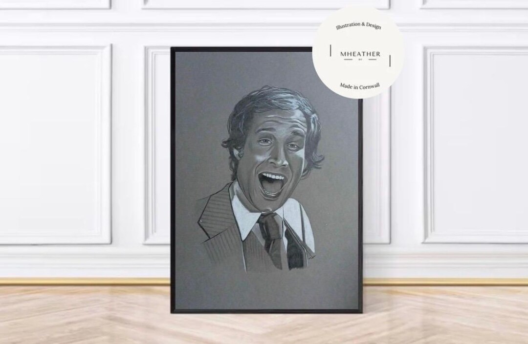 Chevy Chase Art Print From Original Artwork – Classic Comedy Wall Art ...