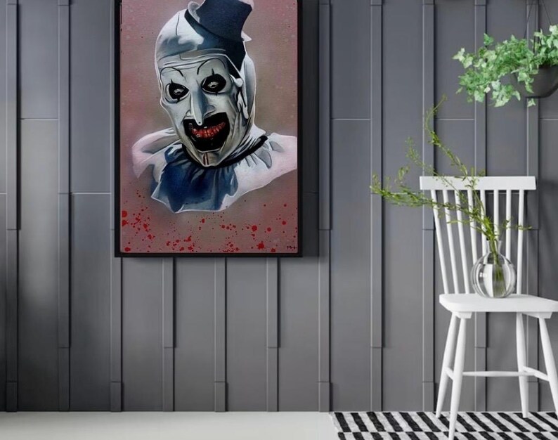Art the Clown Print From Terrifier – Horror Movie Wall Art, Creepy ...