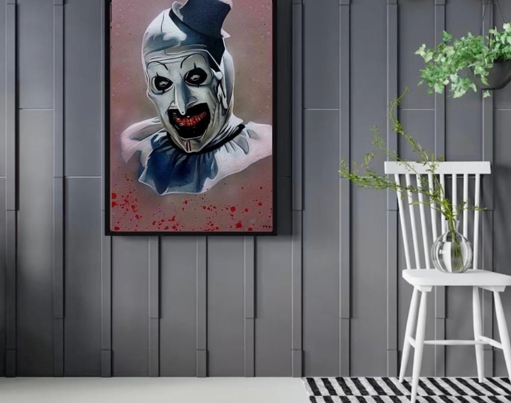 Art the Clown Print From Terrifier – Horror Movie Wall Art, Creepy ...