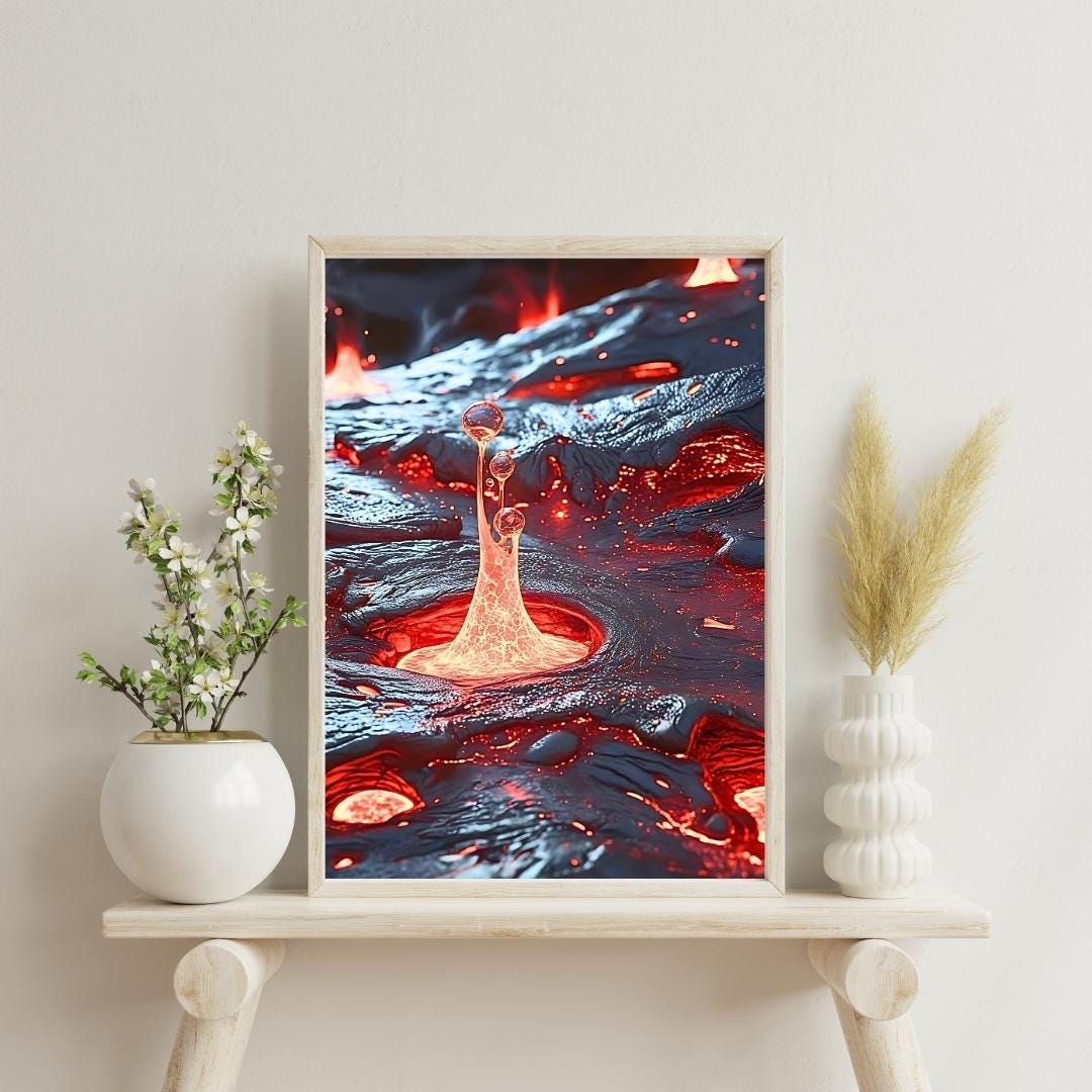 Lava Drip Volcano Wall Art, Printable, Nature - Etsy Australia
