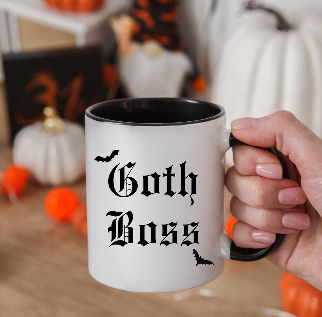 Goth Boss Mug With Bats, Edgy Boss Gift, 11oz - Etsy
