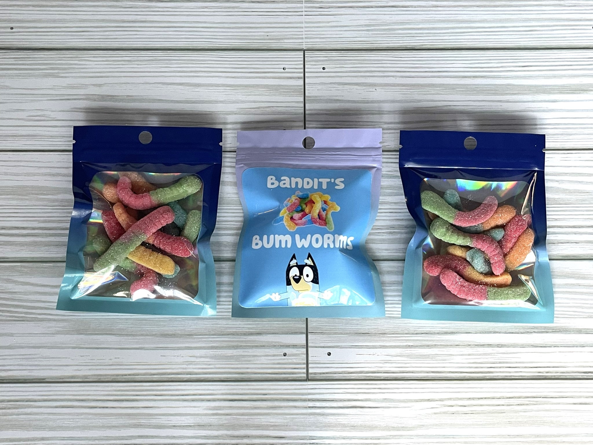 Bandit’s Bum Worms – Bluey Party Favor - Etsy