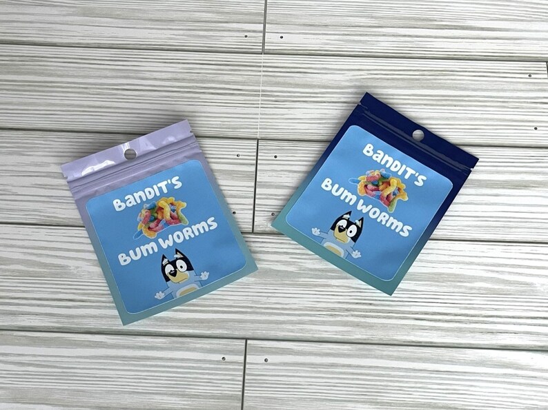 Bandit’s Bum Worms – Bluey Party Favor - Etsy