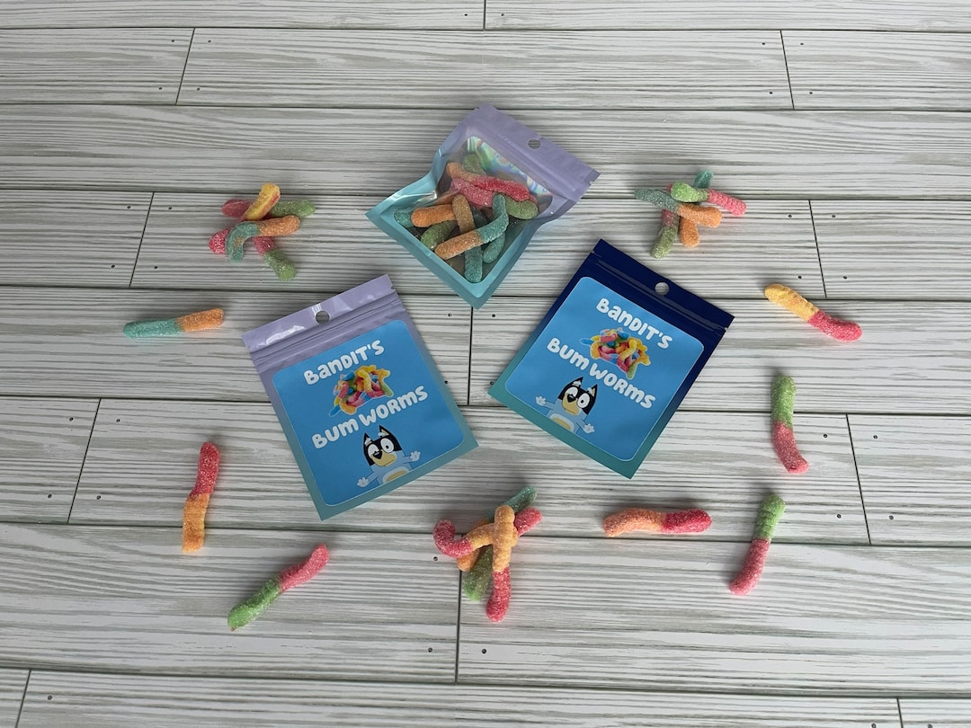 Bandit’s Bum Worms – Bluey Party Favor - Etsy
