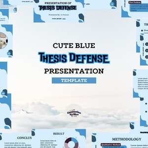 Blue Thesis Defense Presentation - Etsy