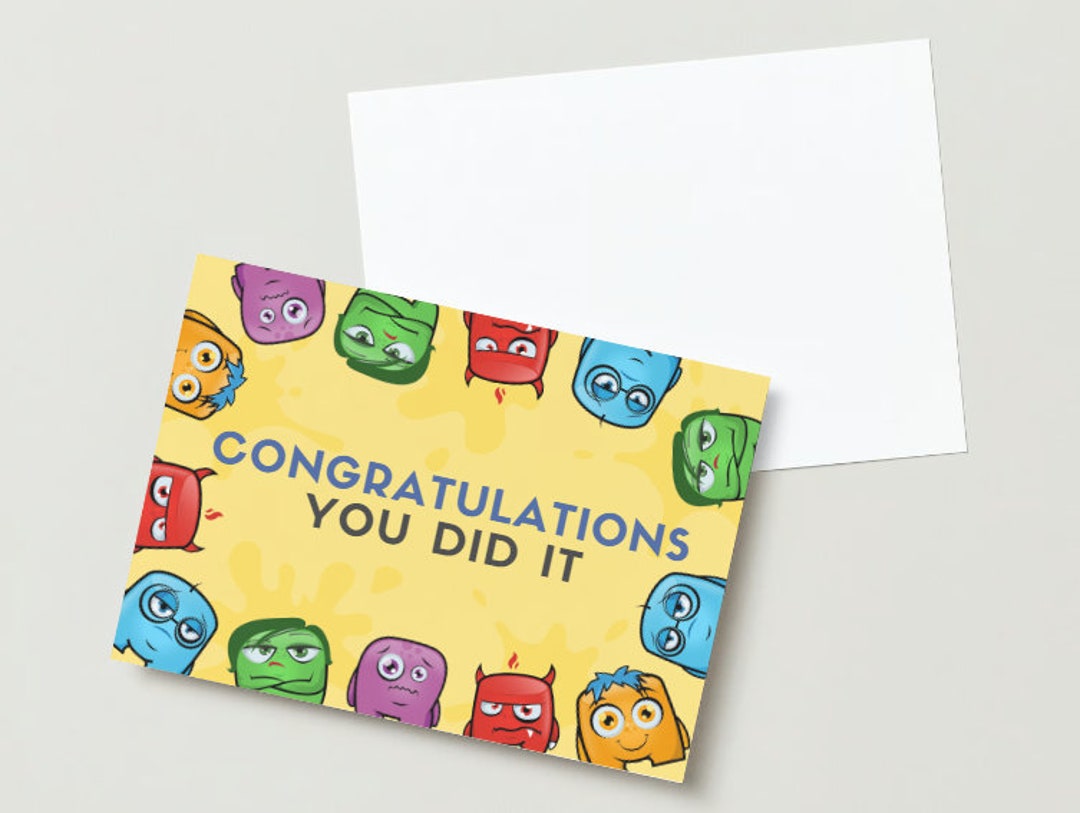 Inside Out Congratulations Card Canva Template - Etsy