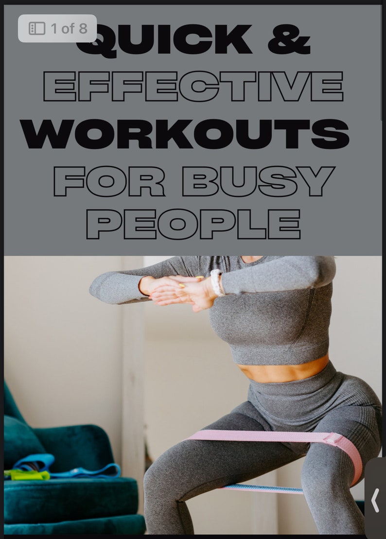 Quick and Effective Workout for Busy People - Etsy