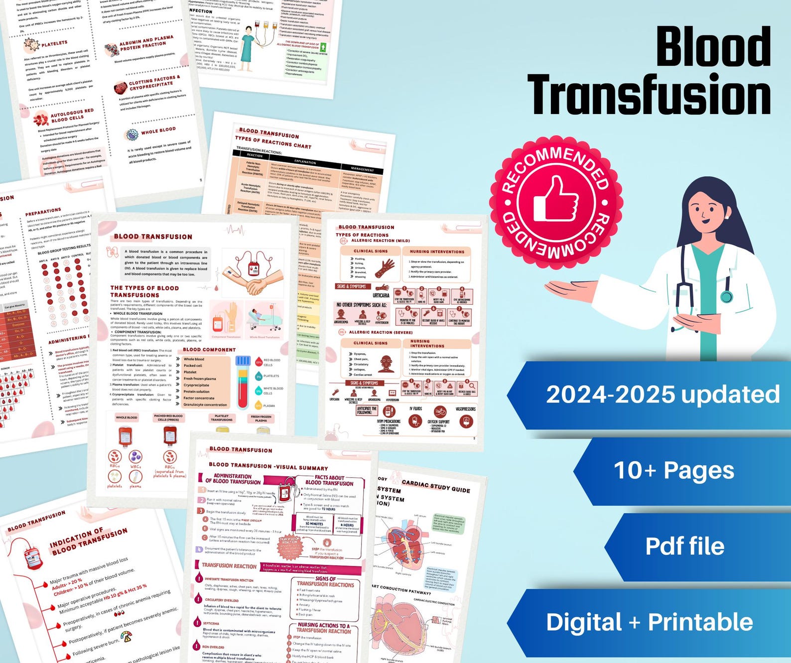 Blood Transfusion Guide | Hematology Nurse Notes | Nursing & Healthcare ...