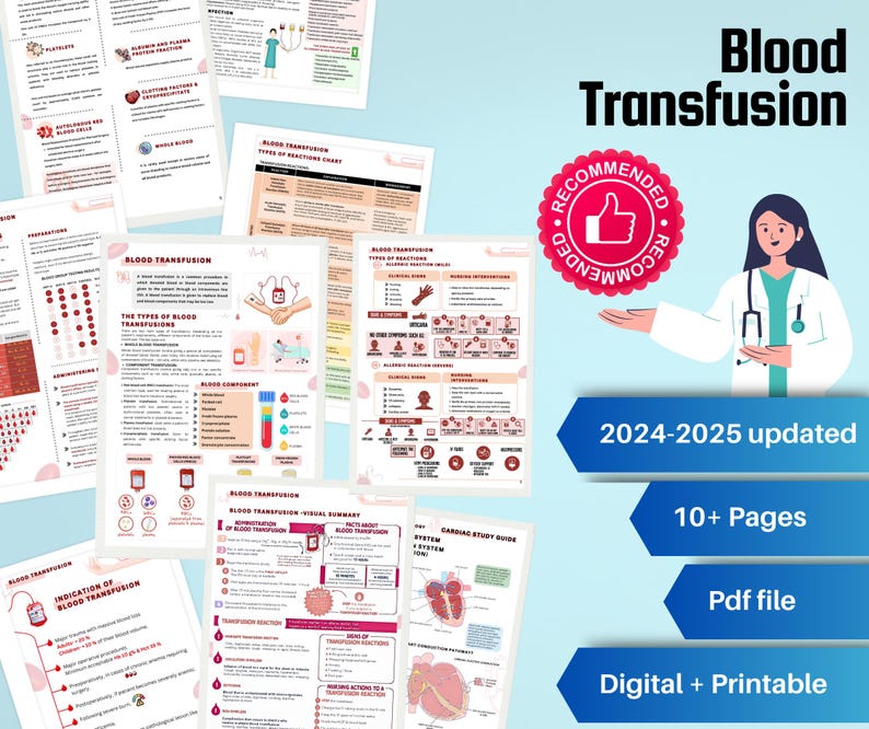 Blood Transfusion Guide | Hematology Nurse Notes | Nursing & Healthcare ...